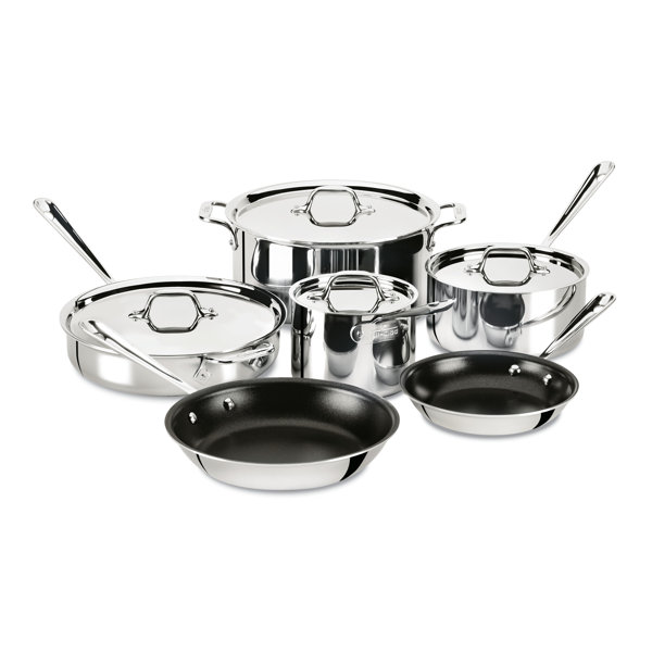 All-Clad D3™ Stainless 10 Piece Stainless Steel Cookware Set & Reviews ...