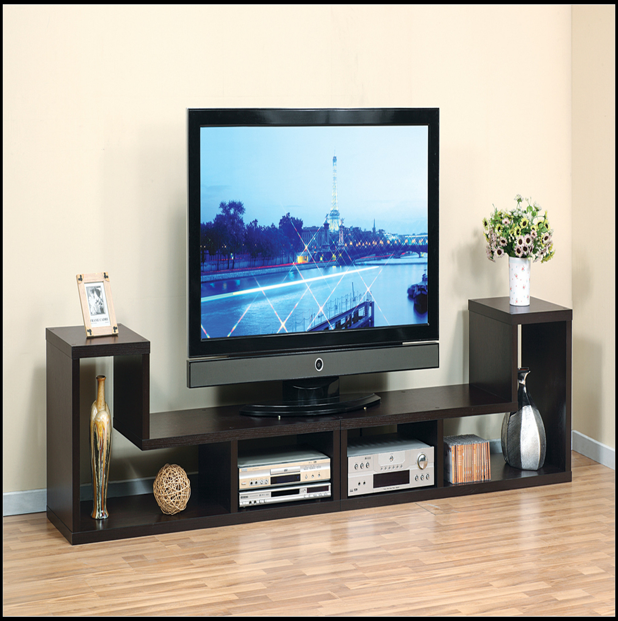 Latitude Run® L Shape Geometric Tv Stand Two Piece Extendable Media ...