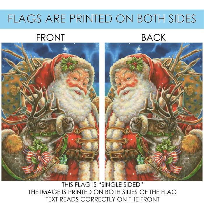 Toland Home Garden Double Sided 40'' H x 28'' W Polyester Christmas ...