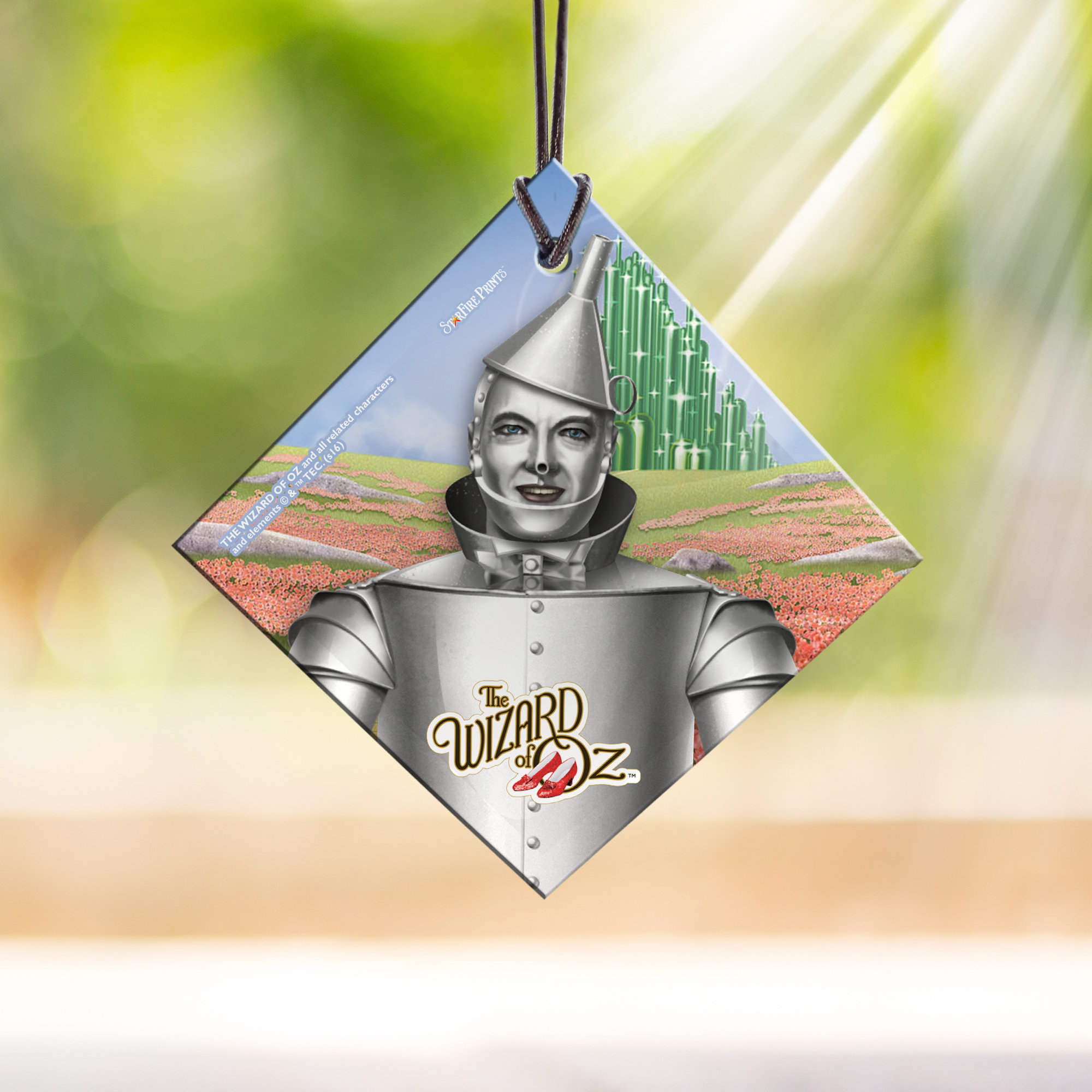 Trend Setters The Wizard of Oz Tin Man Hanging Glass Print Diamond Shaped Print | Wayfair