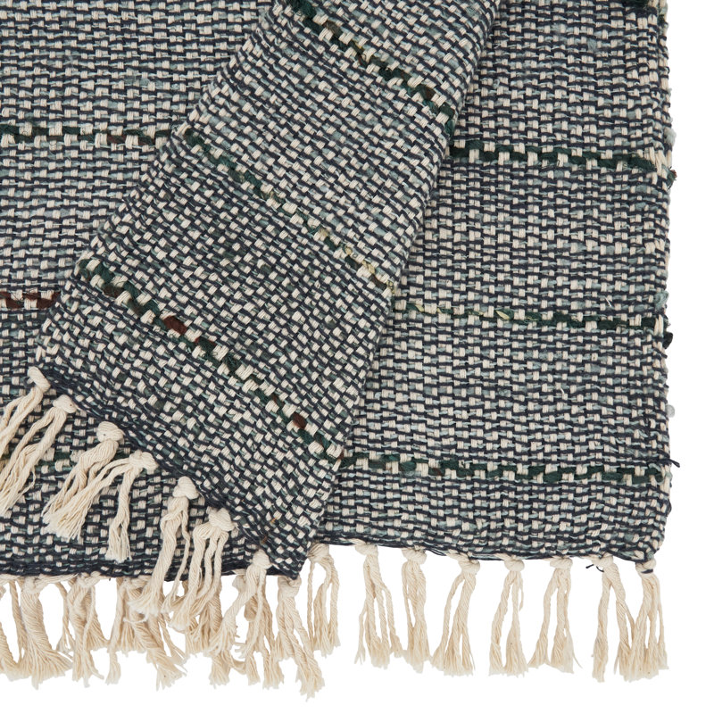 Saro Striped 100% Cotton Table Runner | Wayfair