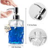 Mercer41 Diamond Design Glass Soap Dispenser With Pump, Refillable Hand ...
