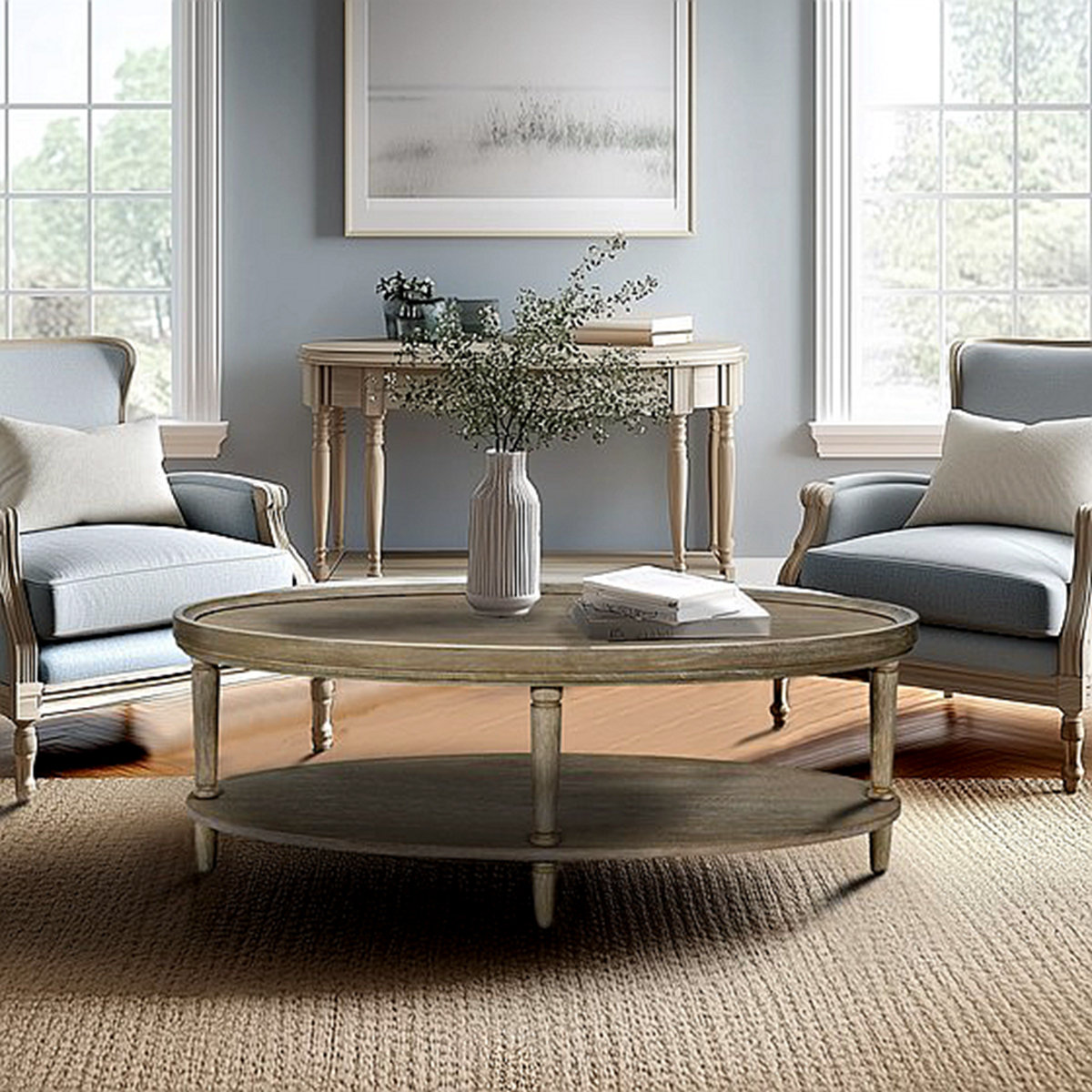 Canora Grey Oval Coffee Table With Shelf - Wayfair Canada