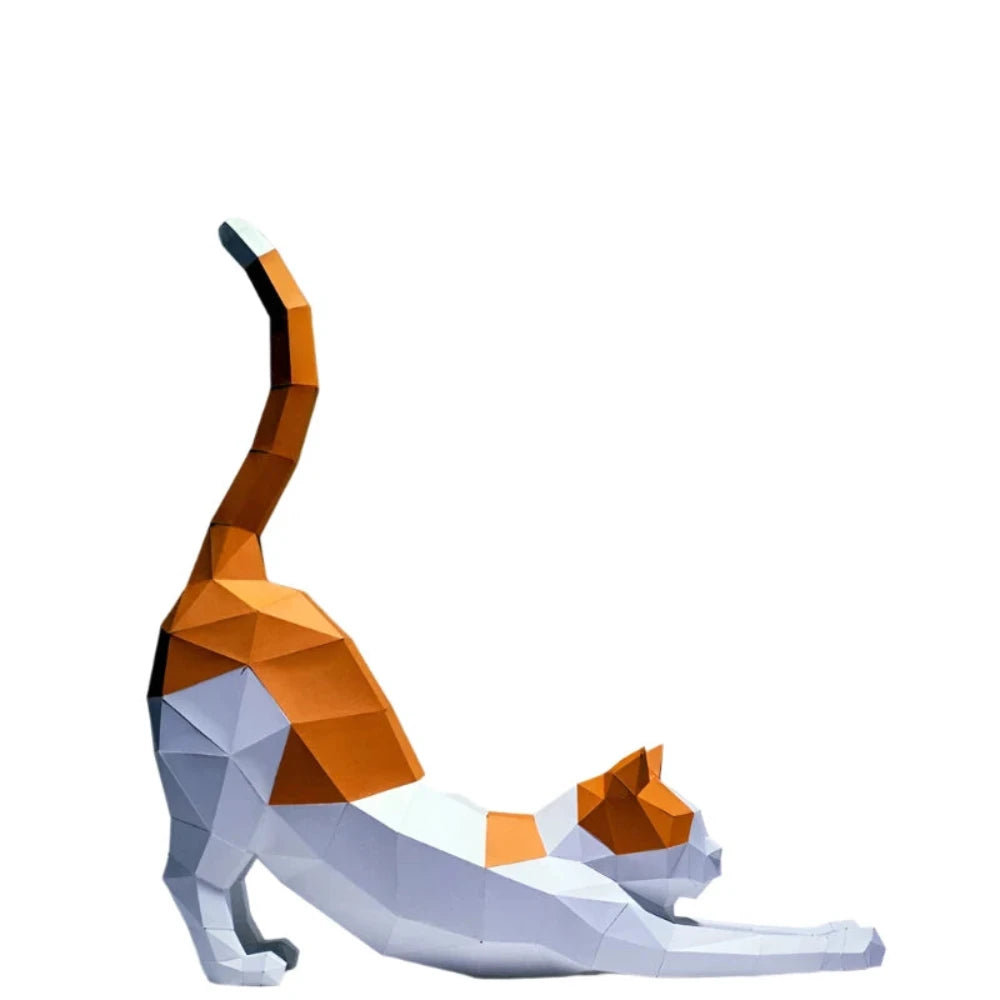 House of Avana DIY Origami Stretched Cat Paper Model | Perigold