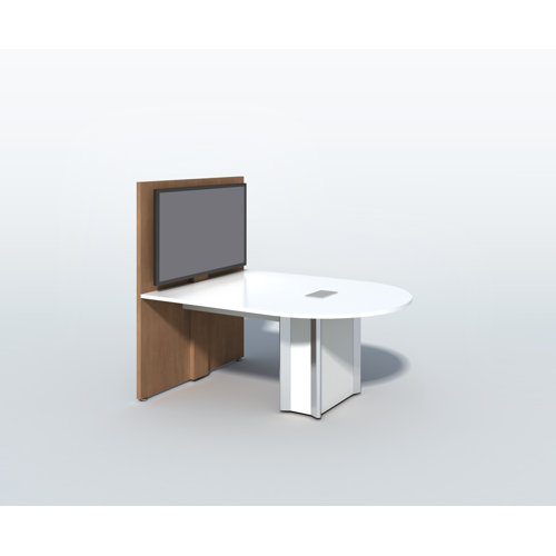 In2 Design 78'' Curved Conference Table and Power Modules | Wayfair