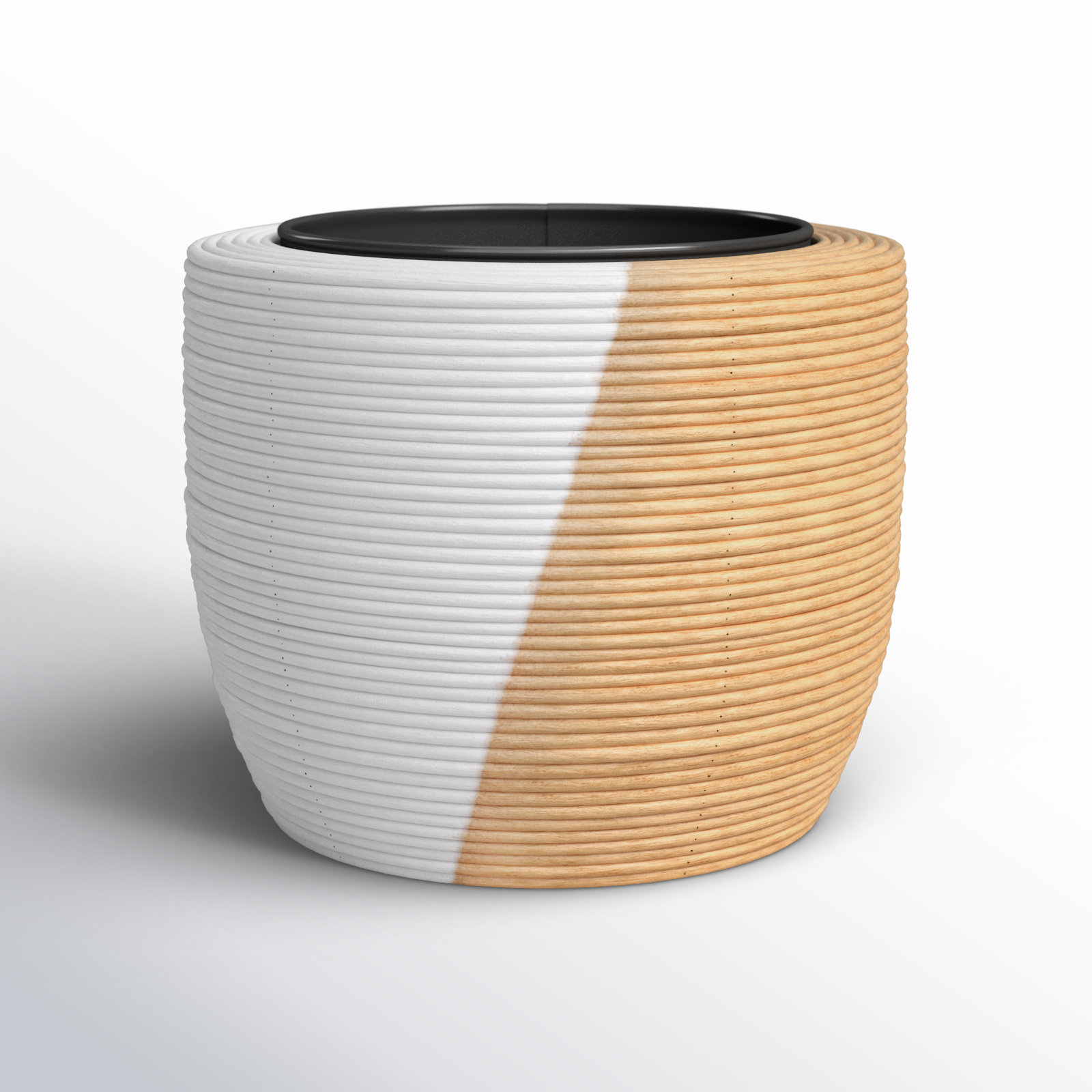 AllModern Bamboo Planter With Metal Liners, Round & Reviews | Wayfair
