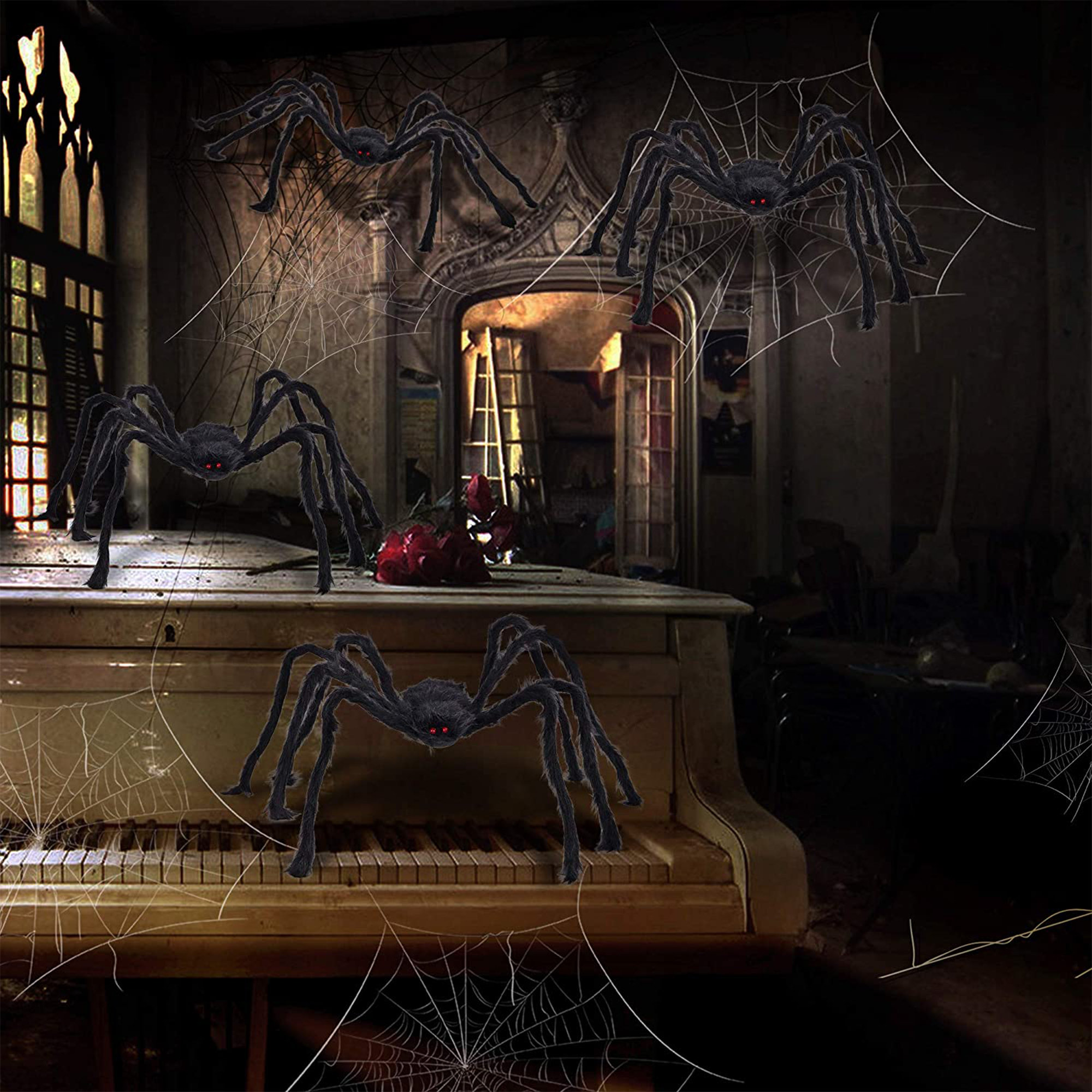 The Holiday Aisle® Halloween Decorations Hairy Spider & Reviews | Wayfair