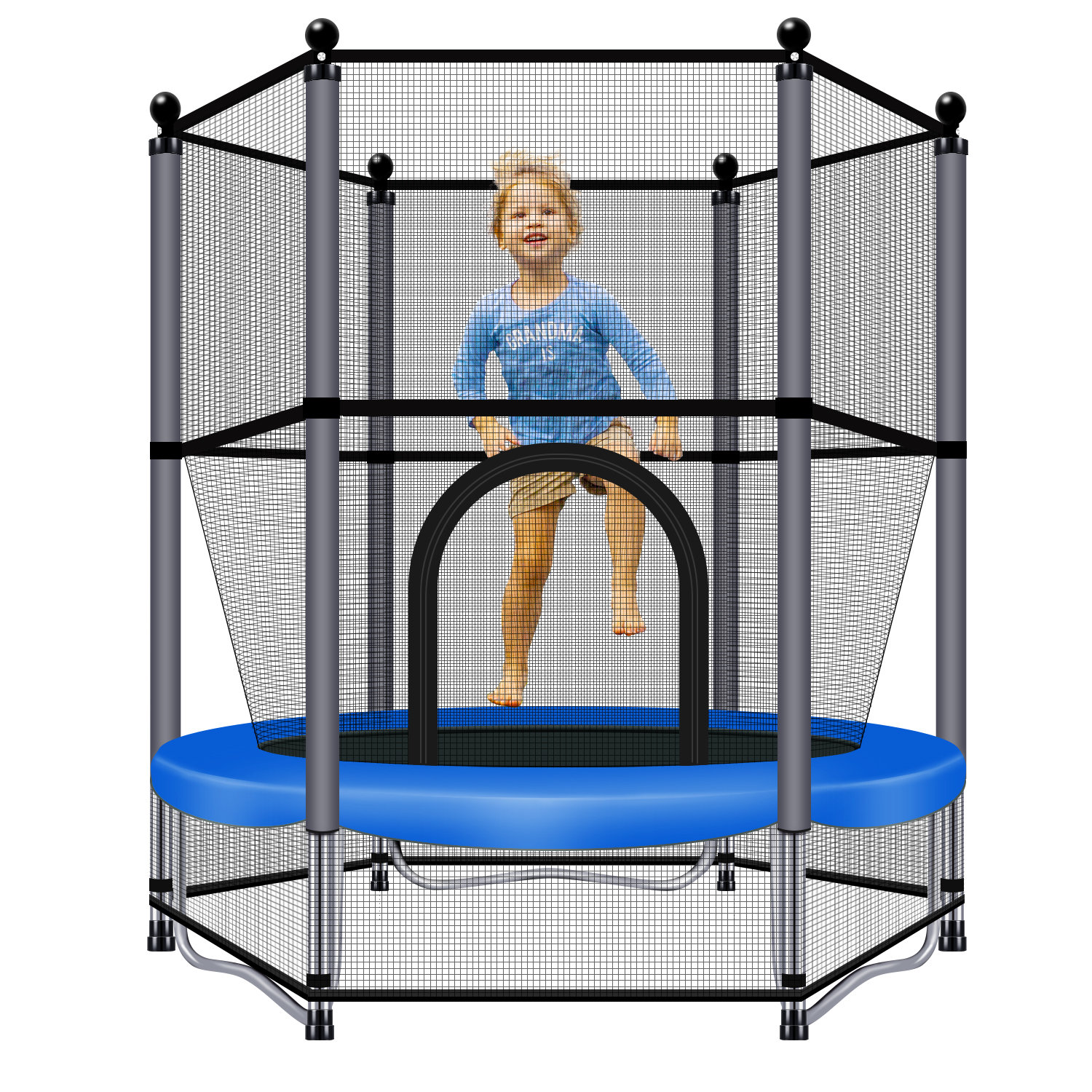 Jump Tastic Jump Tactic Trampoline 4.5' Round Kid / Toddler Trampoline ...