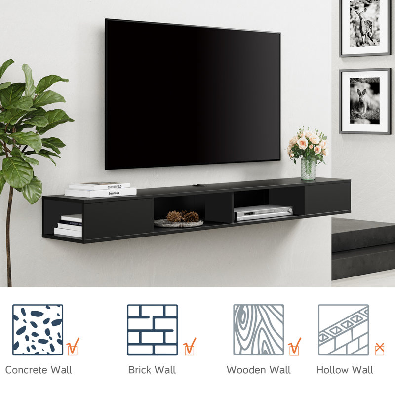 Wrought Studio™ Perrine Floating TV Stand for TVs up to 78" & Reviews ...