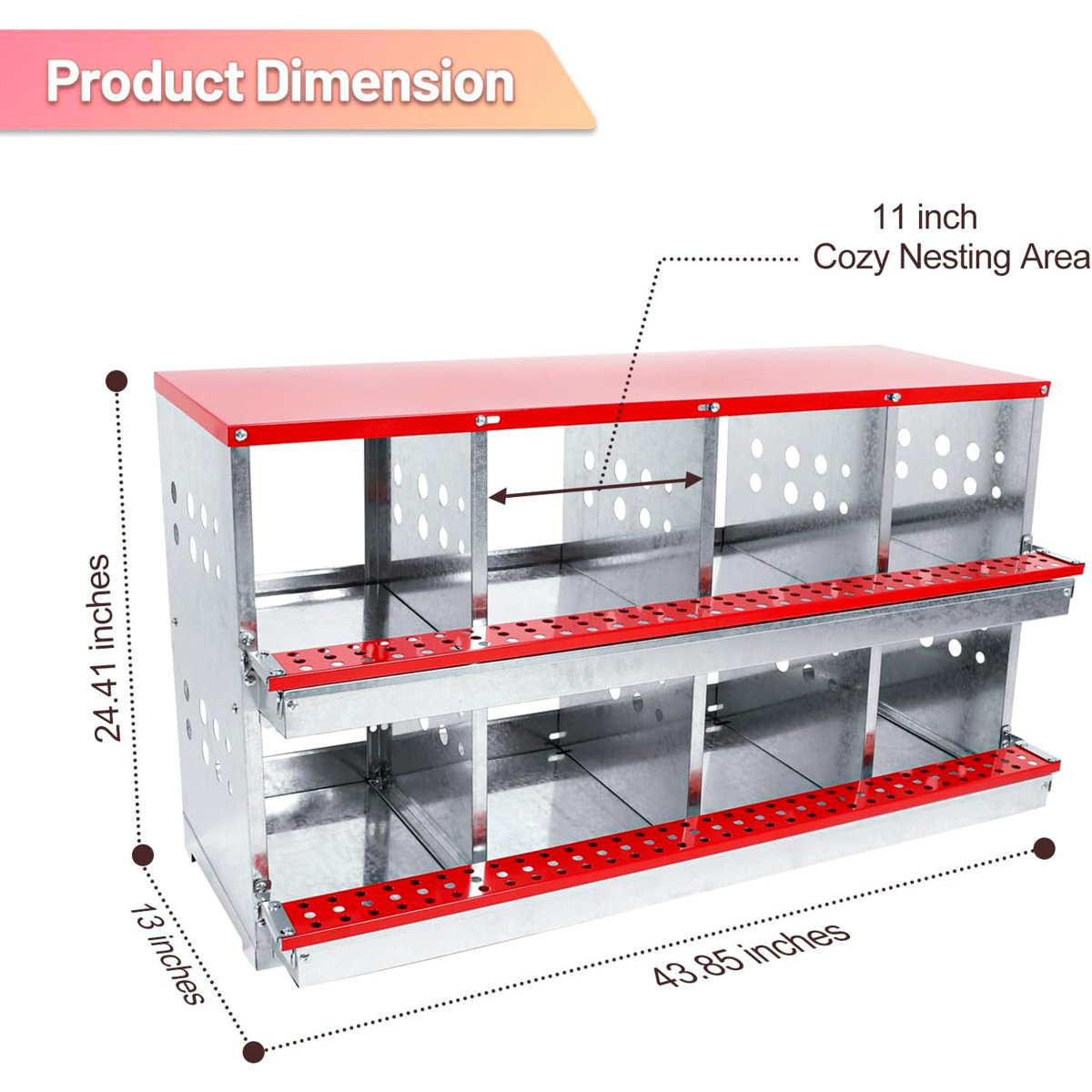 Archie & Oscar™ Erasmus Chicken Nesting Boxes,8 Compartment Nesting ...