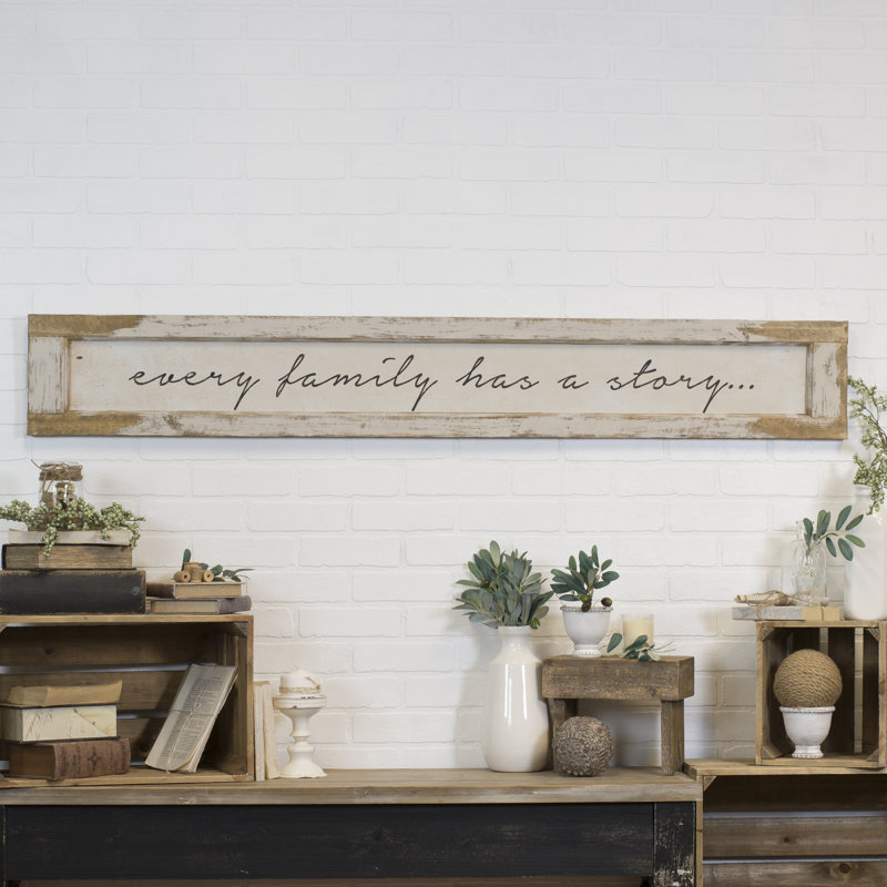 American Mercantile Wood Sign "every family has a story" | Wayfair