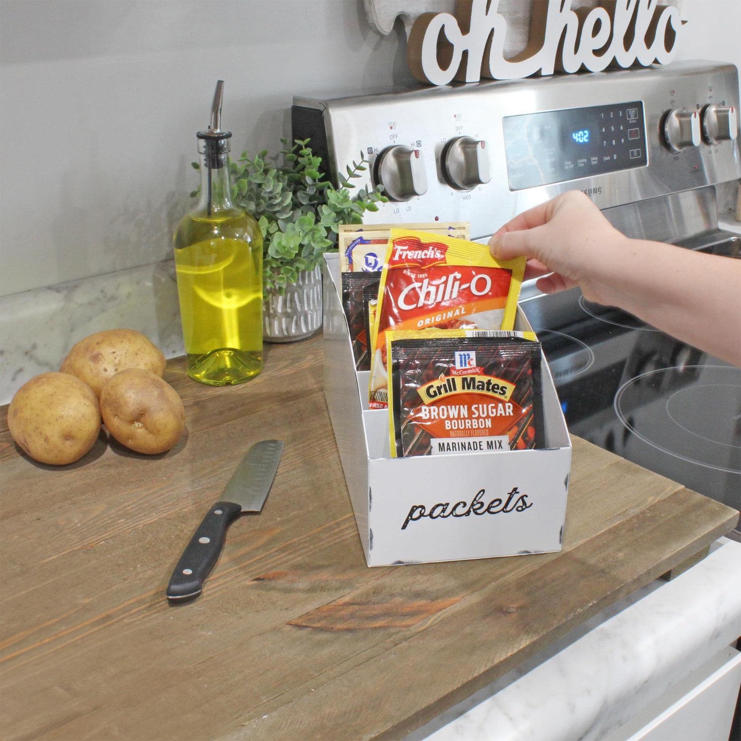 Ophelia & Co. Farmhouse Food Packet Organizers (2-Pack, White); Pantry ...