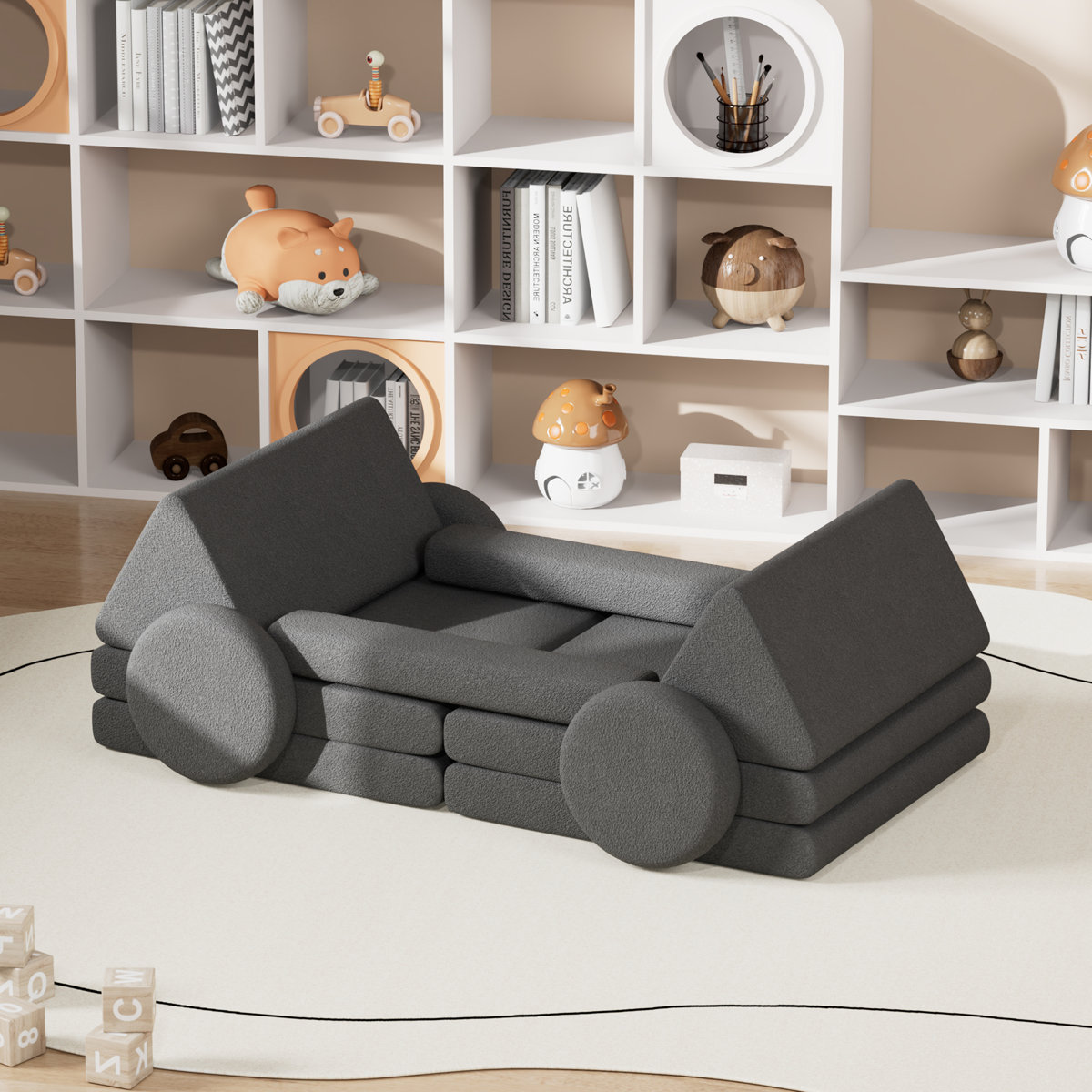 Isabelle & Max™ 12 Pc Modular Foam Couch - DIY Building Blocks Polar ...