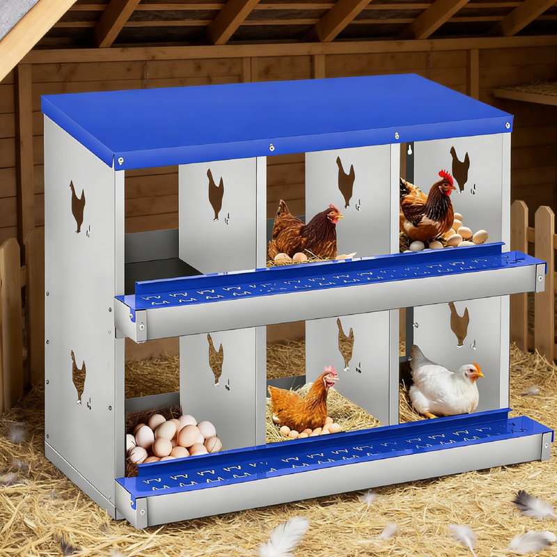 Tucker Murphy Pet™ Chicken Nesting Box for Laying Eggs, 6 Compartment ...