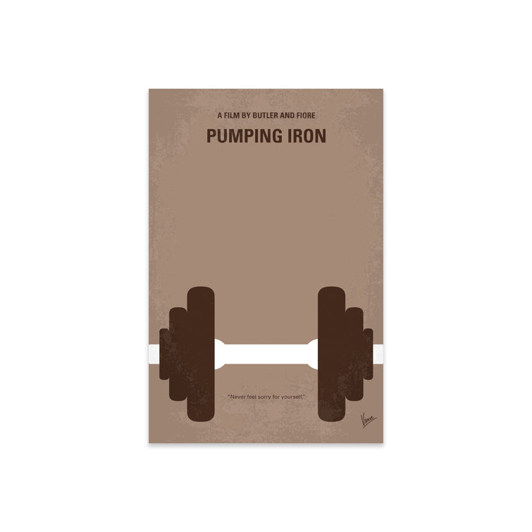 iCanvas Pumping Iron Minimal Movie Poster Print On Acrylic Glass ...