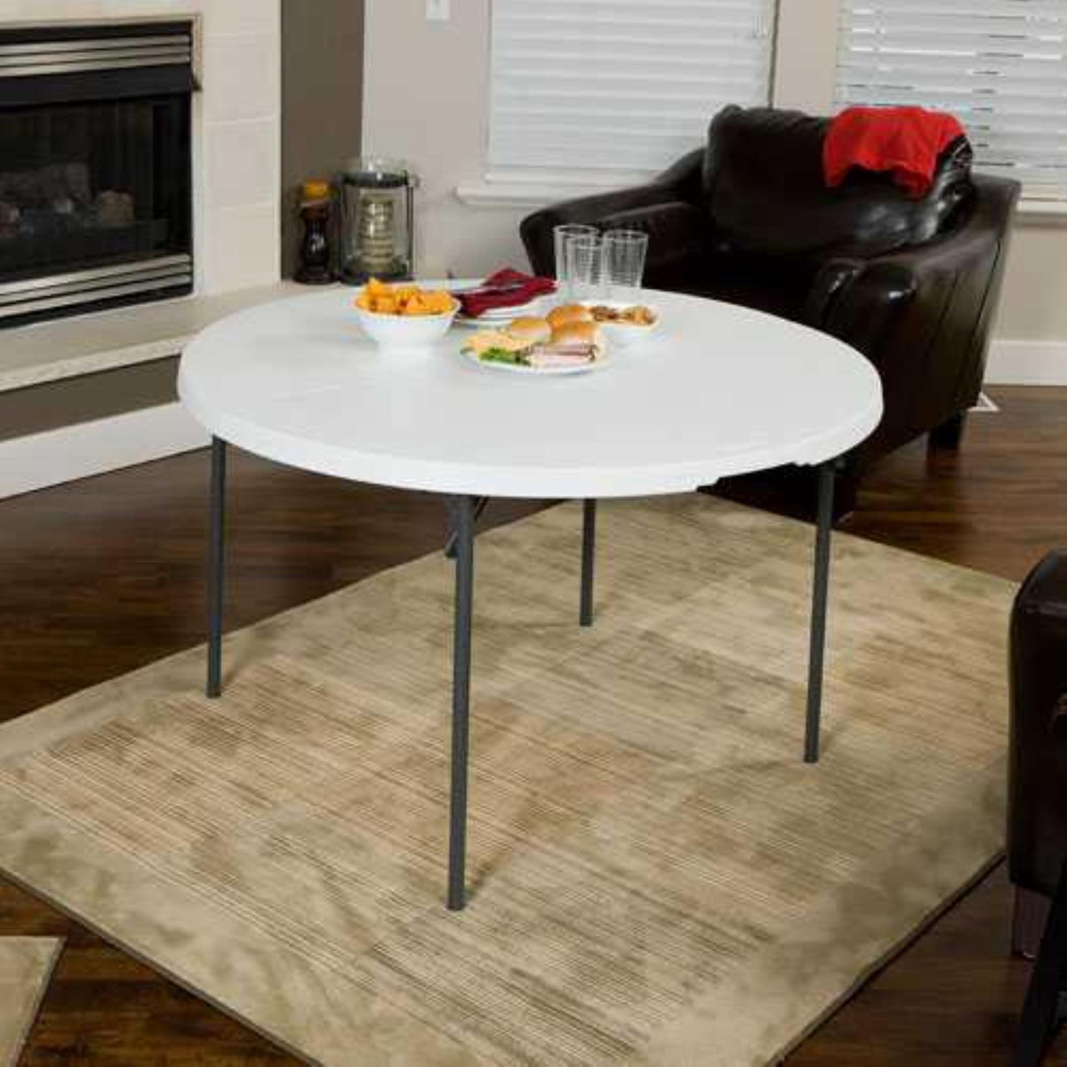 Lifetime 48" Plastic Circular Portable Folding Table & Reviews | Wayfair