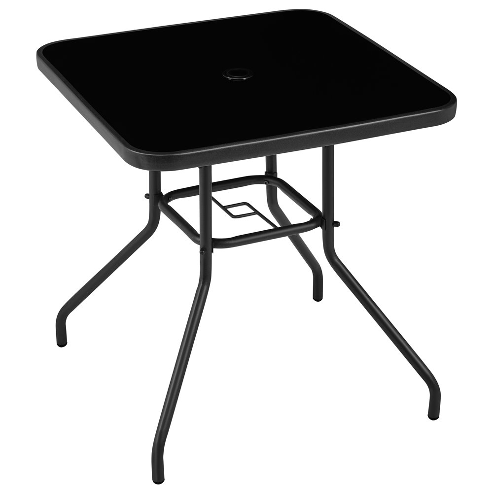 Winston Porter Square Patio Bistro Table with Umbrella Hole | Wayfair