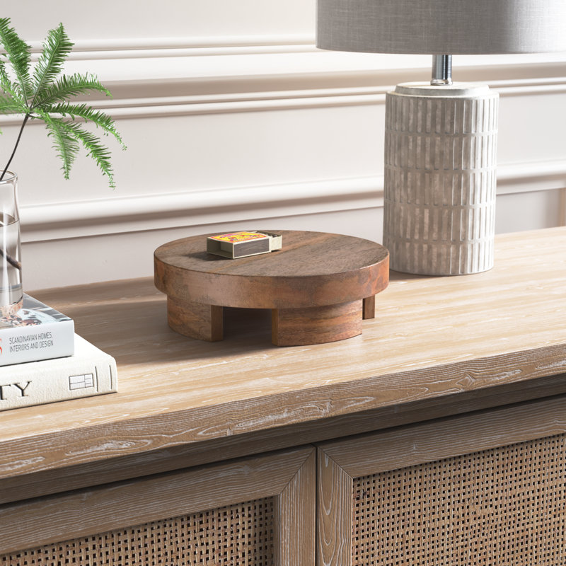 Joss & Main Neutral Farmhouse Wood Riser Tray & Reviews | Joss & Main