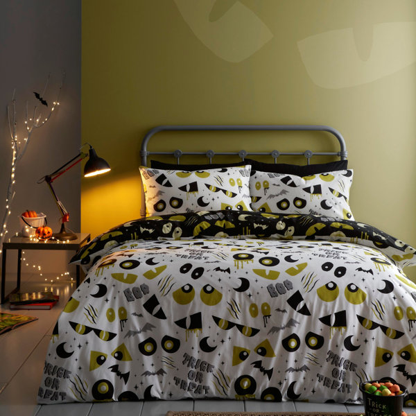Bedlam Halloween Trick Or Treat Cotton Blend No Pattern Duvet Cover Set ...