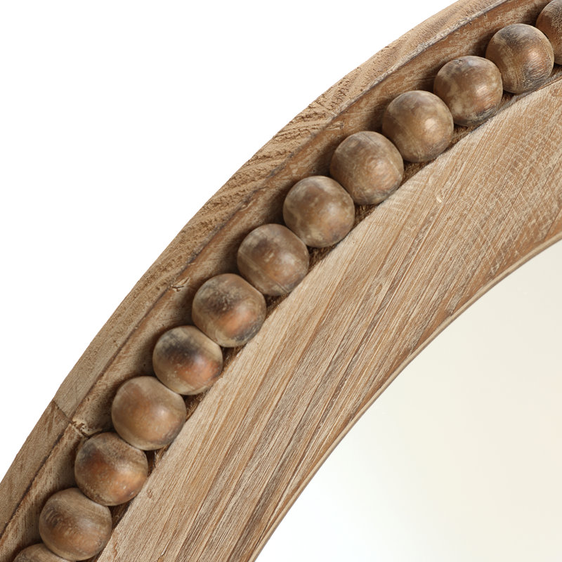 Dakota Fields Lynwood Farmhouse Wood Oval Wall Mirror & Reviews | Wayfair