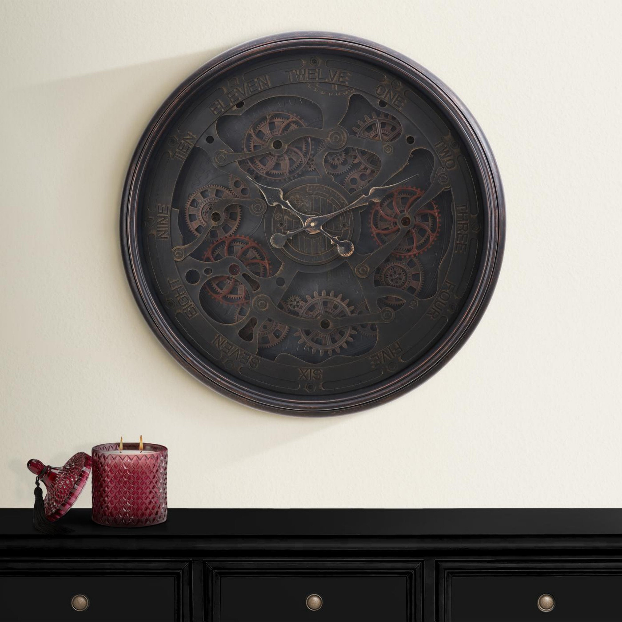 Williston Forge Clocks, 30" Round | Wayfair