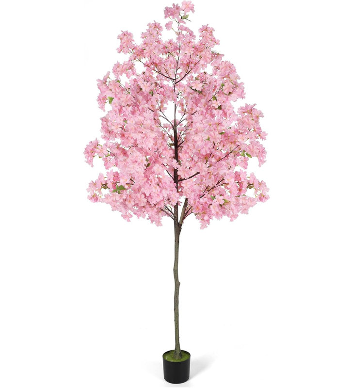 Primrue 5.9ft Simulation Cherry Blossom Tree Pink | Wayfair