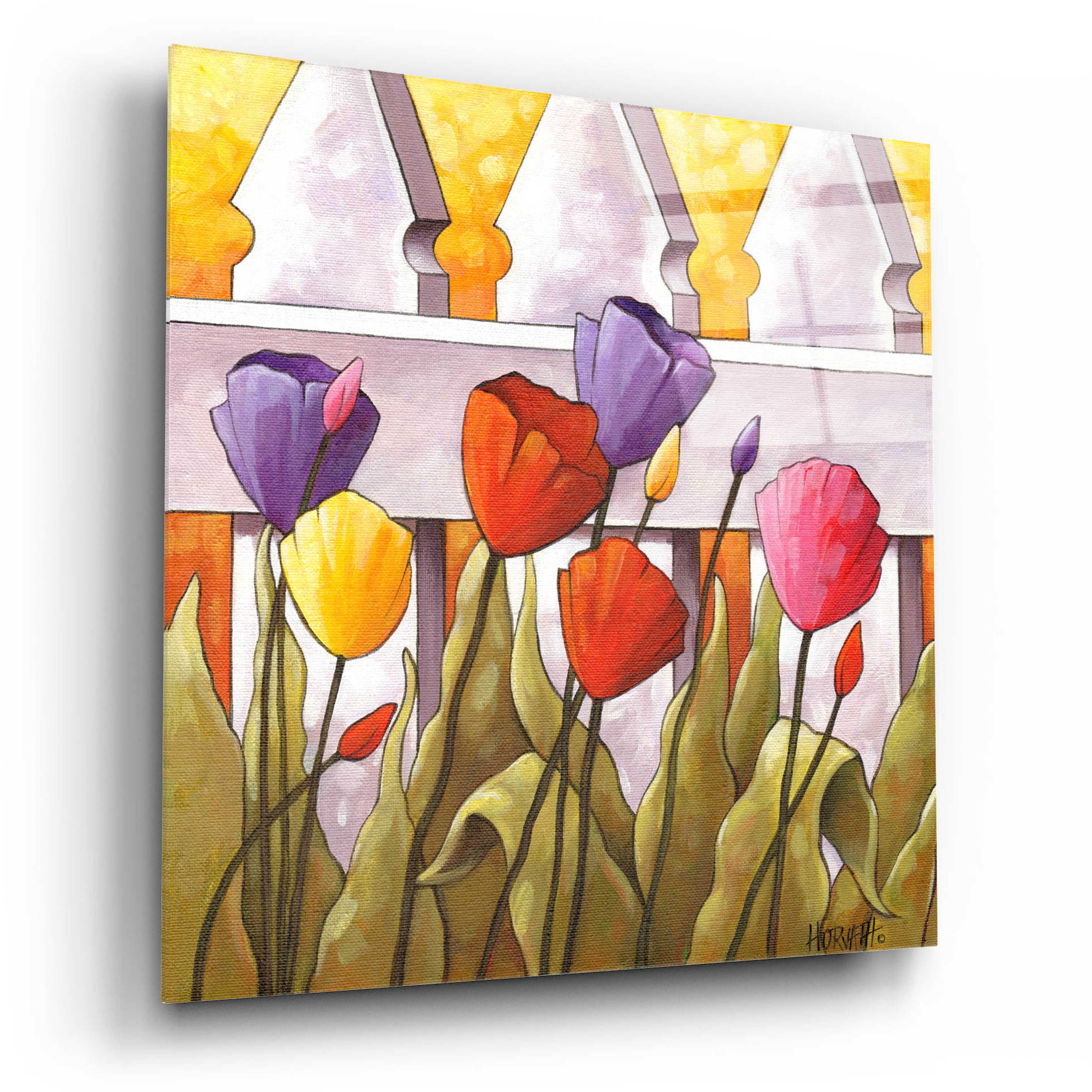 Red Barrel Studio® Flower Fence 2 by Cathy Horvath-Buchanan - Unframed ...