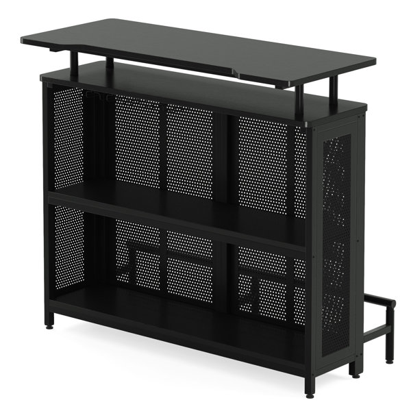 Latitude Run® 3 Tier Bar with Wine Storage & Reviews | Wayfair