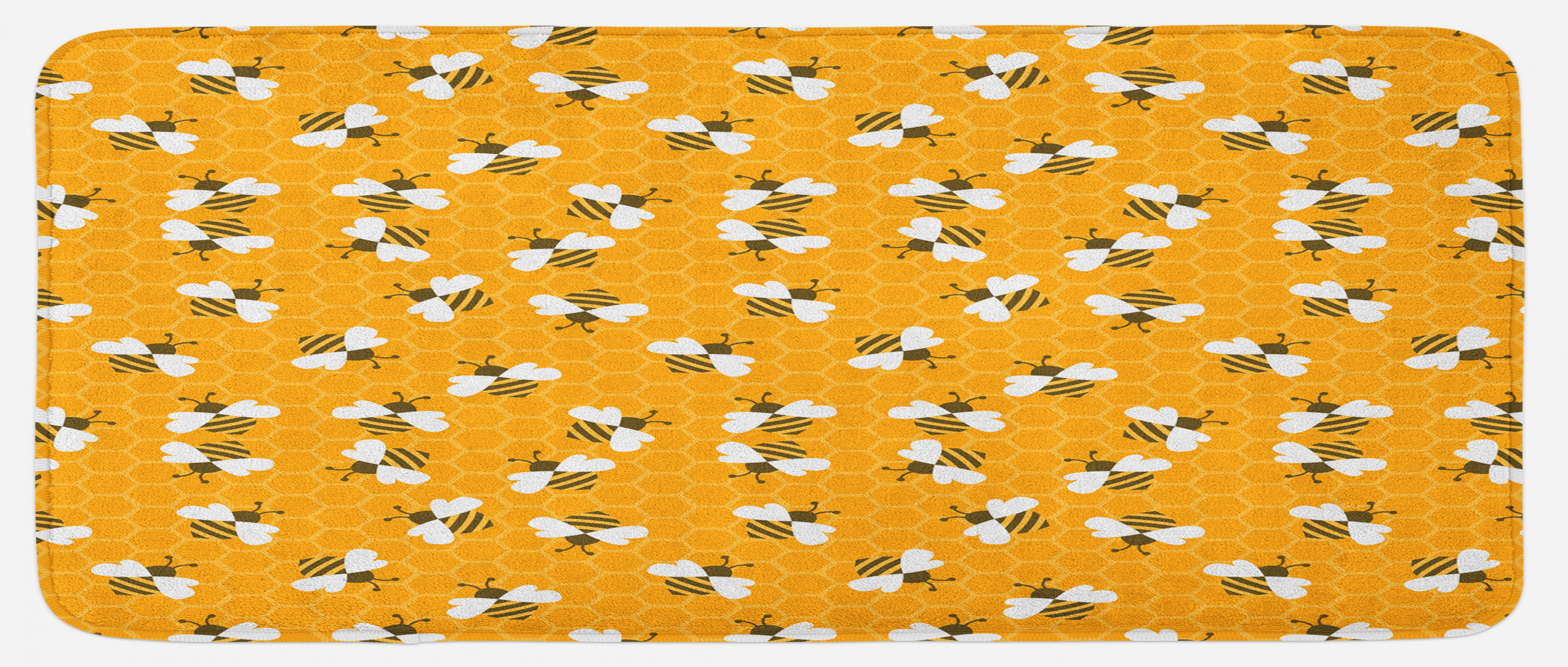 East Urban Home Bee Kitchen Mat | Wayfair