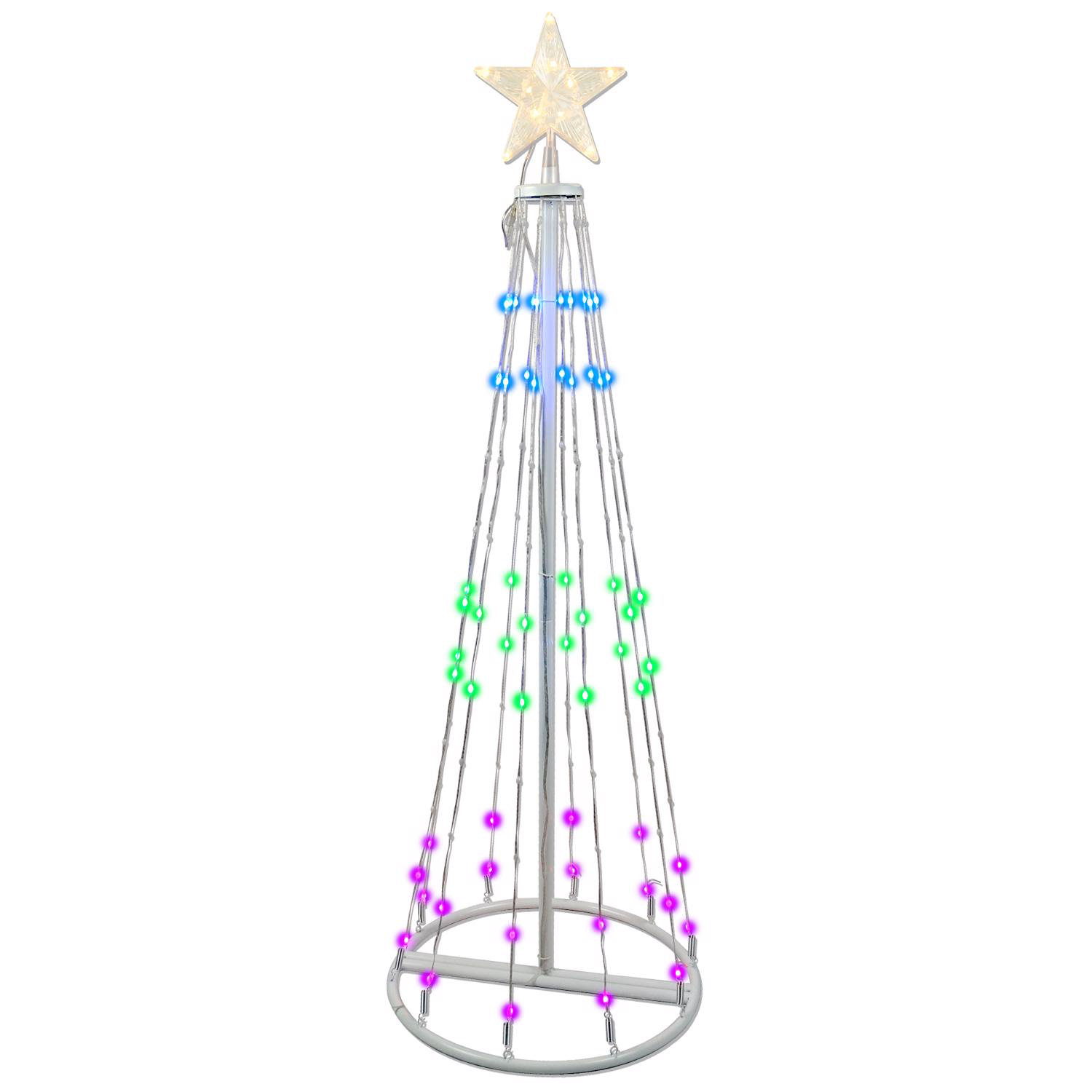 The Holiday Aisle® LED Multi Ribbon RGB Light 4 ft. Yard Decor | Wayfair