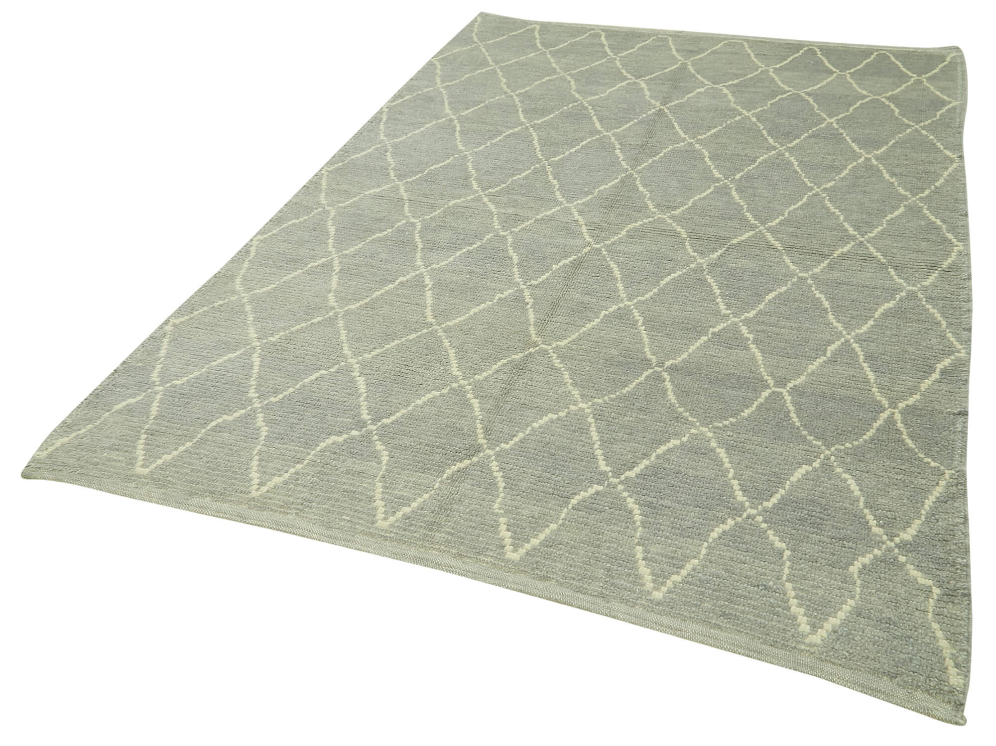Union Rustic Madisun Green Geometric Wool Handmade Area Rug | Wayfair