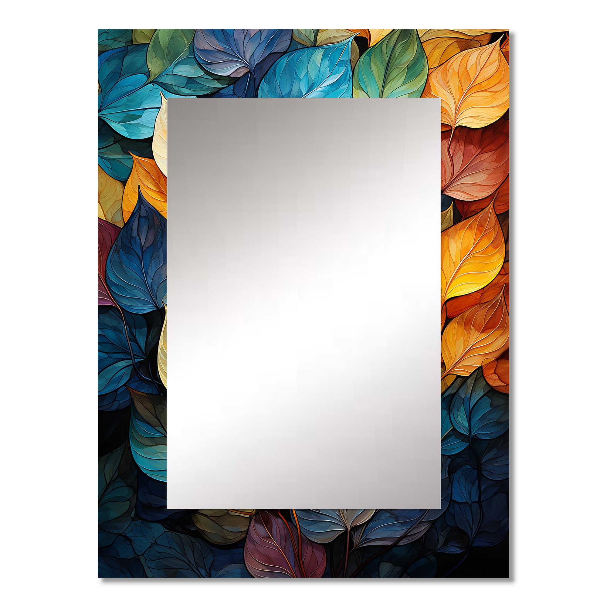 East Urban Home Magical Colorful Leaves I - Leaves Mirror, Traditional ...