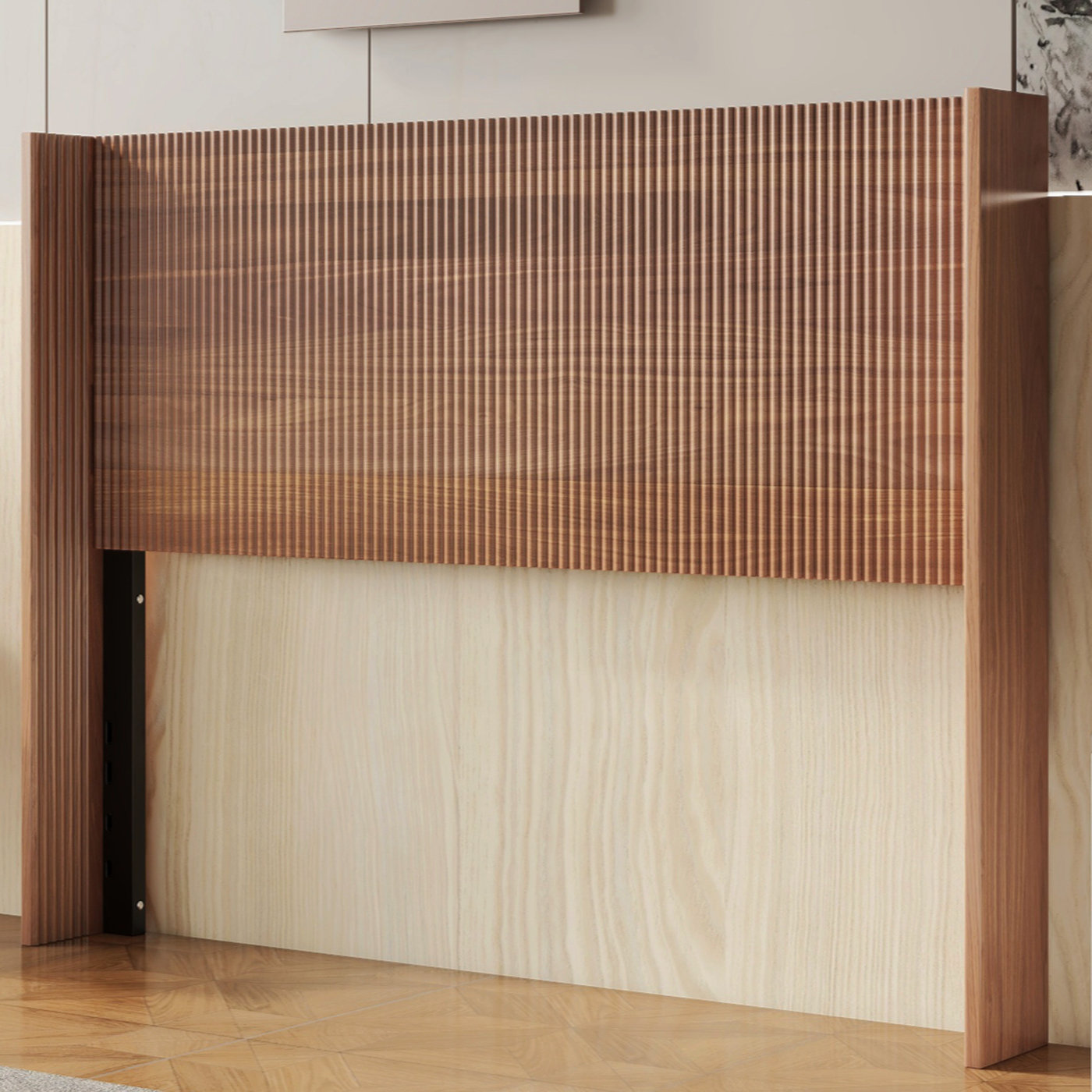 Hokku Designs Wooden Integral Headboard Modern Farmhouse Bohemian ...