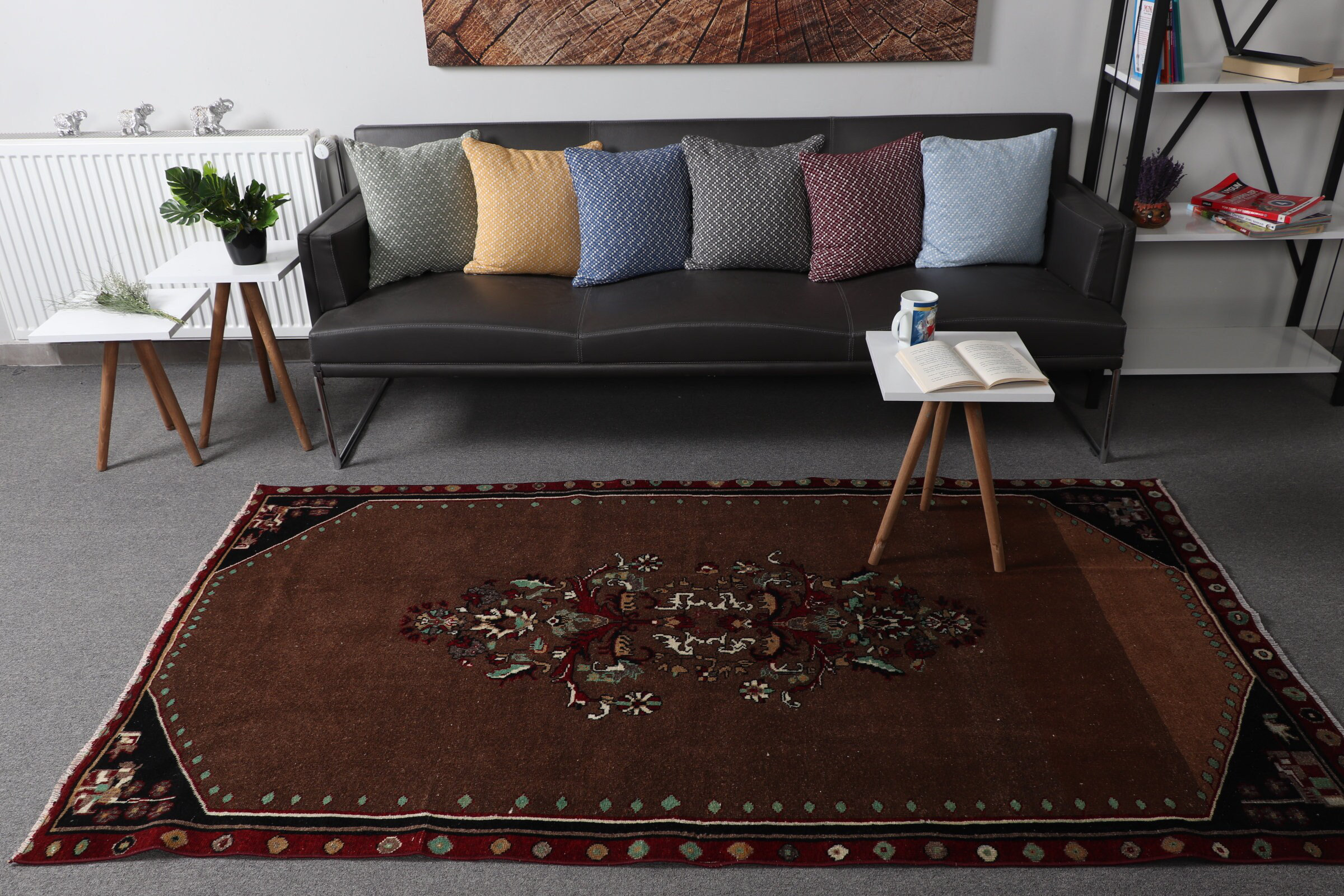 Bungalow Rose Anatolian Design Brown Wool Area Rug Ideal For Add ...