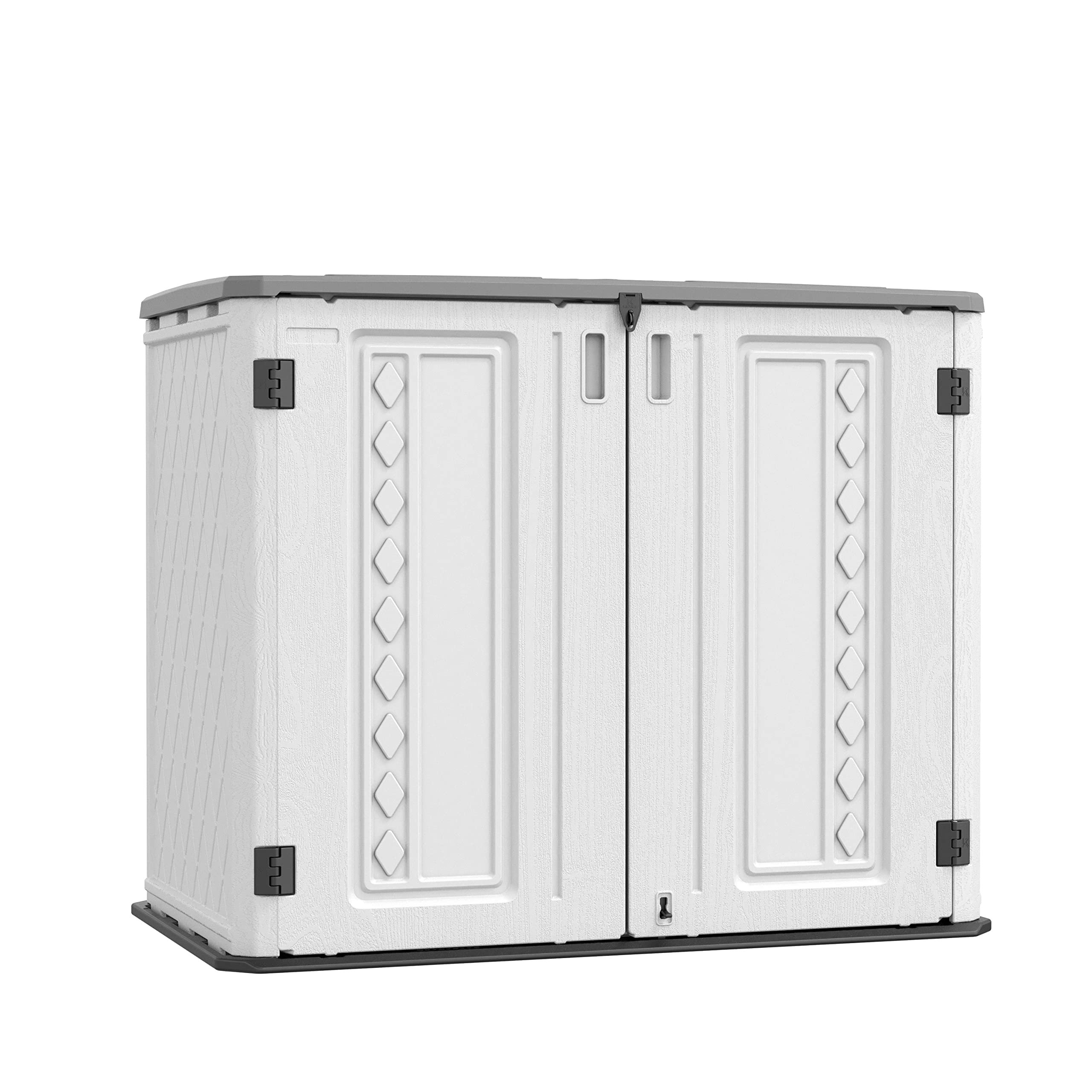 FORCLOVER 4 ft. 2 in. W x 2 ft. 5 in. D Plastic Horizontal Storage Shed ...