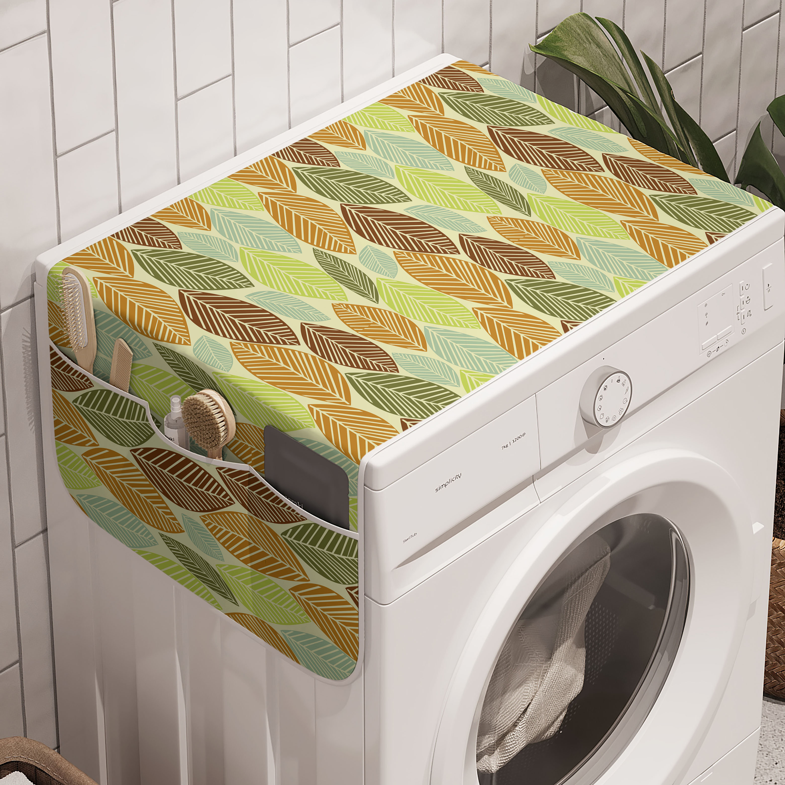 Ambesonne Leaves Washing Machine Organizer Pack of 2 47" x 18.5" | Wayfair