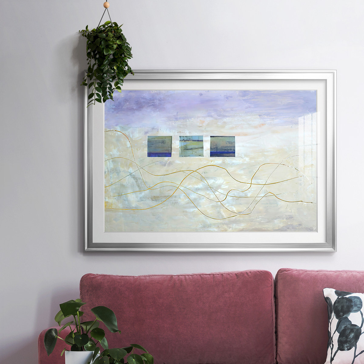 Wrought Studio String Windows I-FramedFramed Print W Beveled Matt and ...