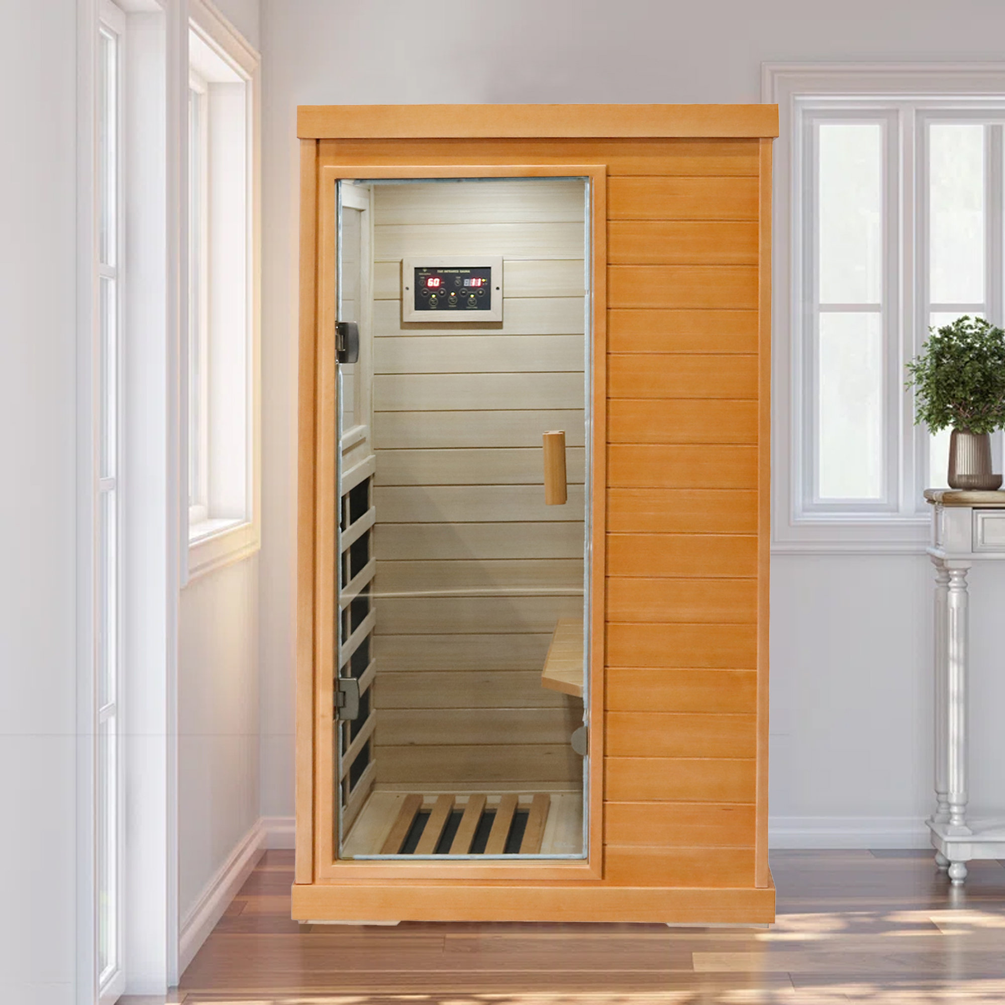 Holaki Personal Far Infrared Sauna Home Sauna 800W Indoor Bluetooth ...