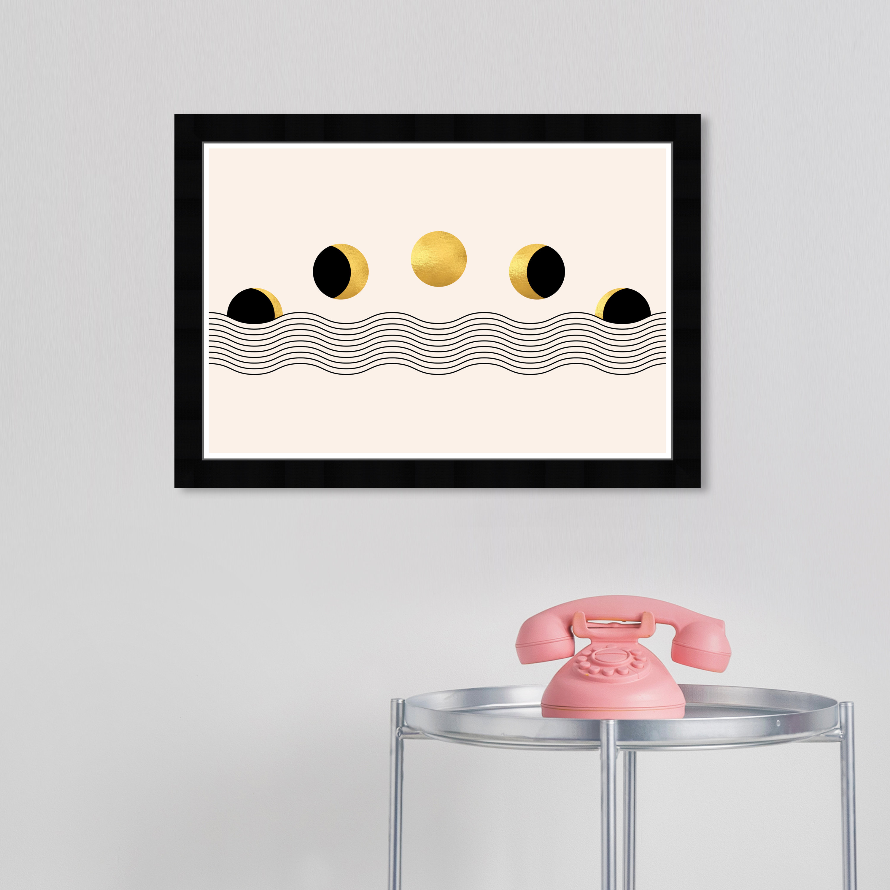 Mercer41 Astronomy and Space The Gold Moon Phases Bohemian Black Paper ...