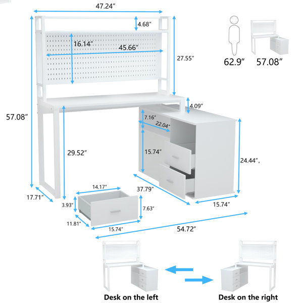 Latitude Run® L-Shaped Computer Desk & Reviews | Wayfair