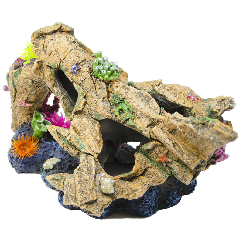 Penn Plax Deco-Wrecks Tan Plane Coral Scape Aquarium Decoration | Wayfair