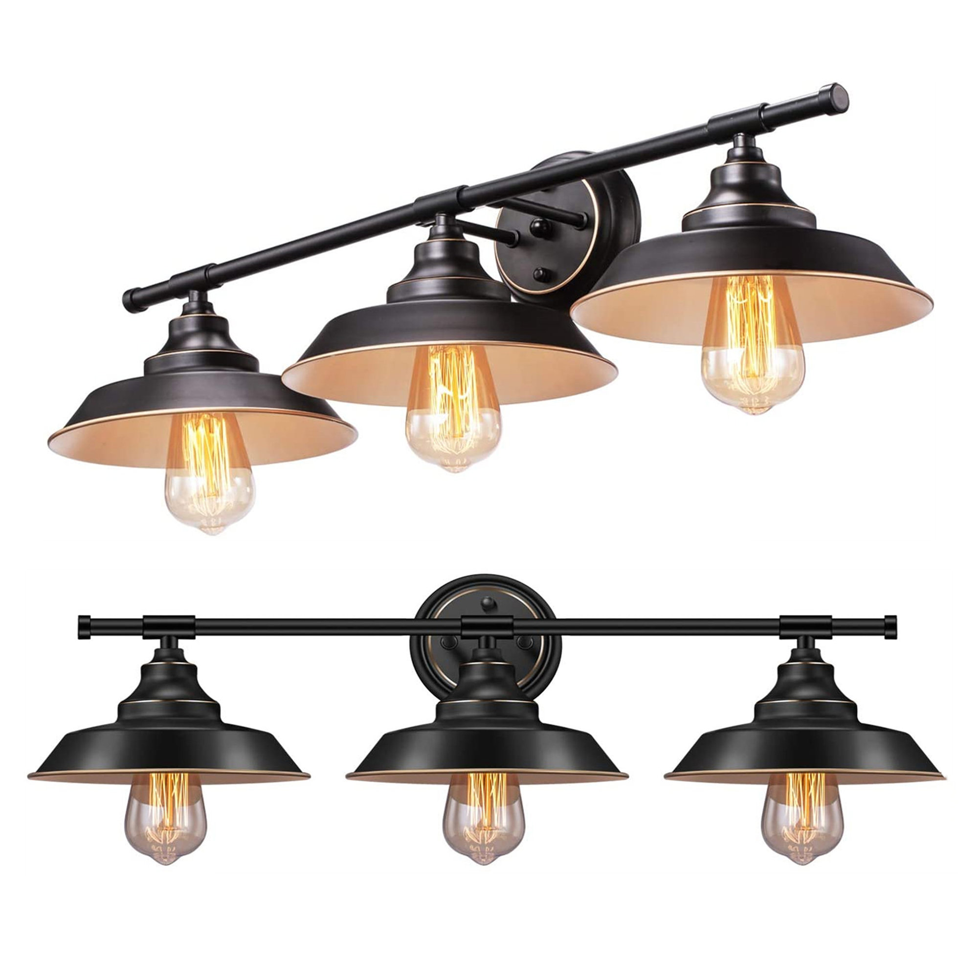 Longshore Tides Arvada 3 - Light Iron Metal Armed Vanity Light ...