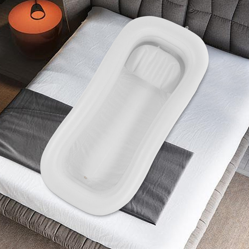 DENFER 110 Volt 1 - Person Rectangle Inflatable Bathtub in White | Wayfair