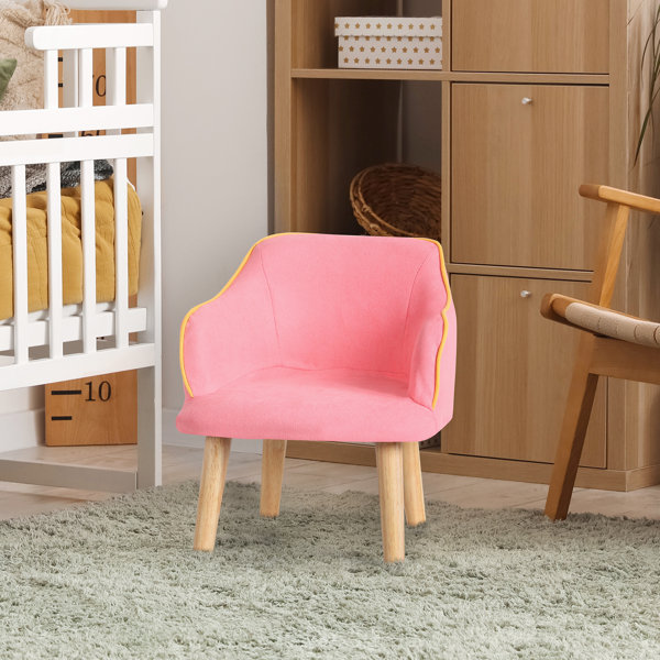 George Oliver Home Low Wooden Chair with Backrest | Wayfair