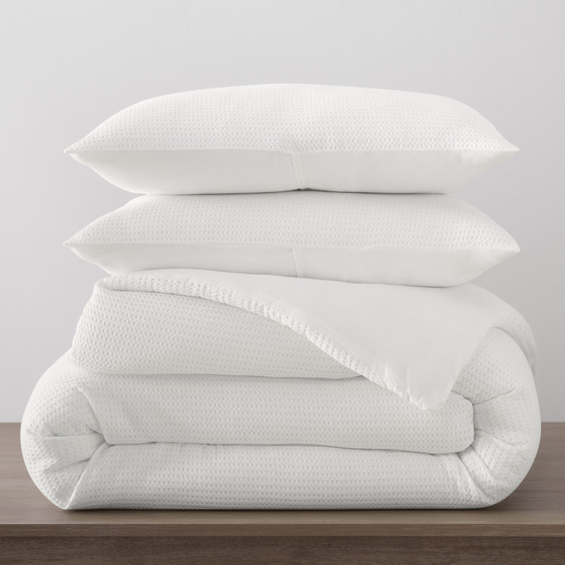 RE/FINE™ Felix Cotton Waffle Comforter Set & Reviews | Wayfair