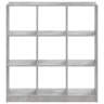 vidaXL Bookcase Concrete Grey Engineered Wood 40.2x12.6x42.5 in ...
