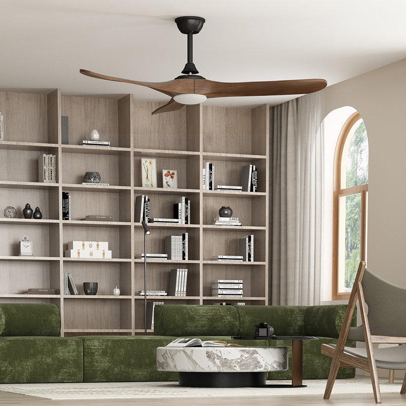 Orren Ellis 3 - Blade Propeller Ceiling Fan With Remote Control ...