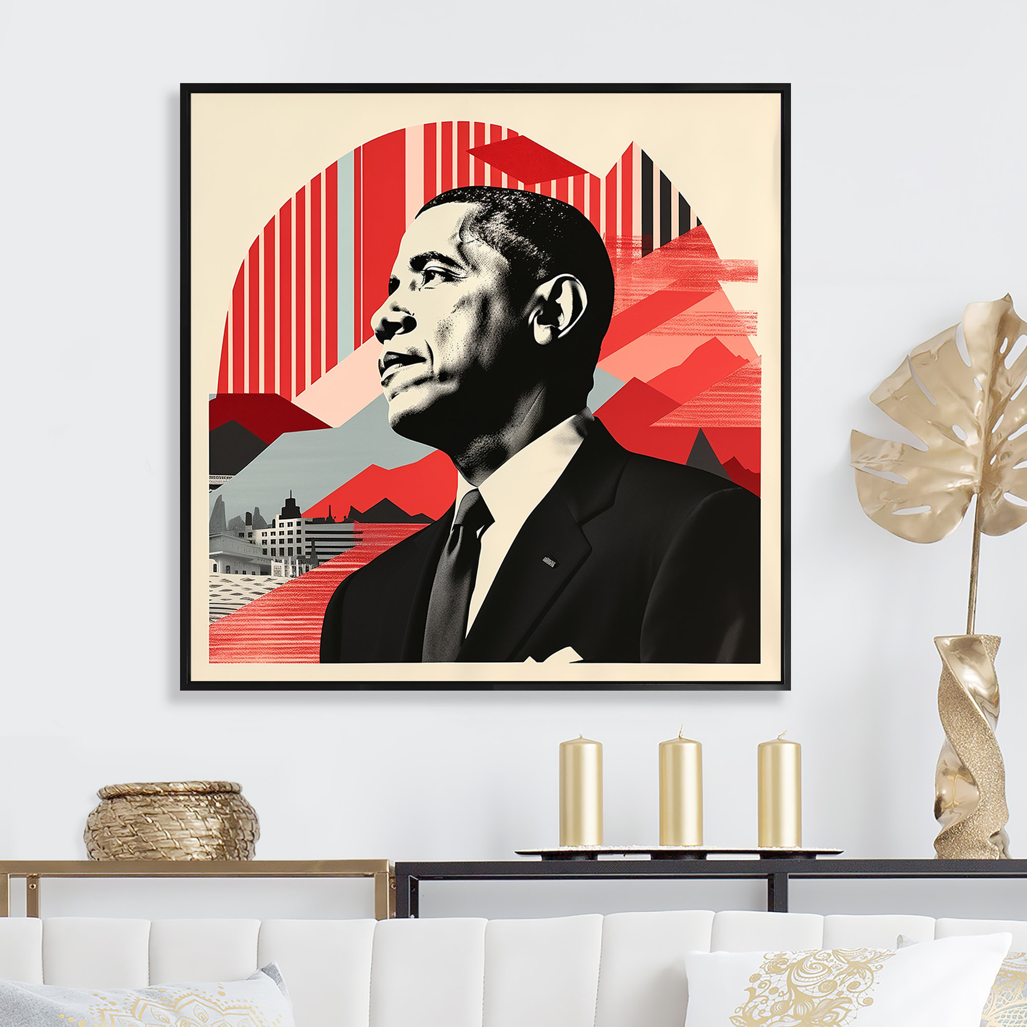 Ivy Bronx Vintage Obama Collage Chronicles III - Celebrity Wall Art ...