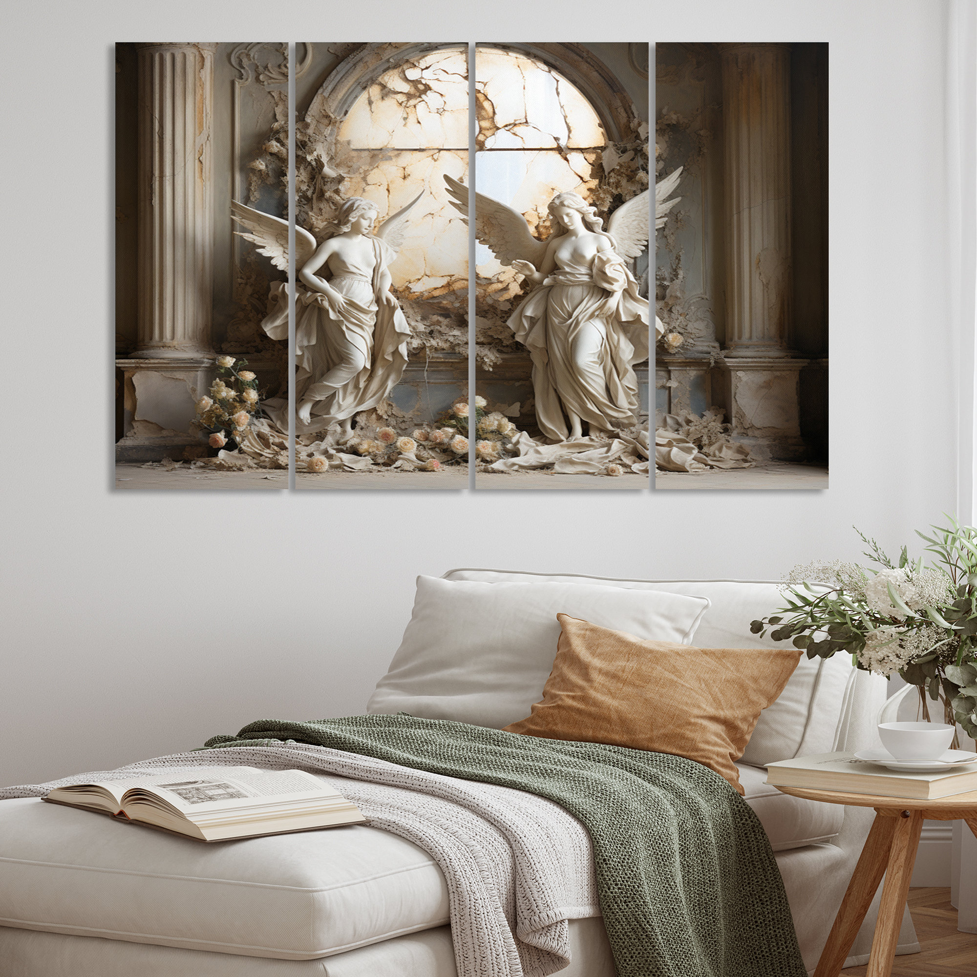 Design Art Church Angel Guardians I - Spiritual Metal Wall Art Prints ...