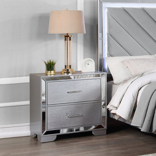 Silver Nightstands You'll Love | Wayfair